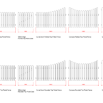 Curve Down Round Top Picket Fence - The Garden Trellis Company