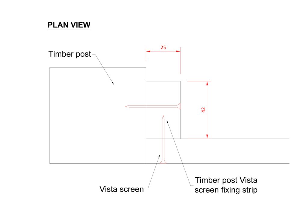 Timber Post Vista Screen Fixing Strips - The Garden Trellis Company