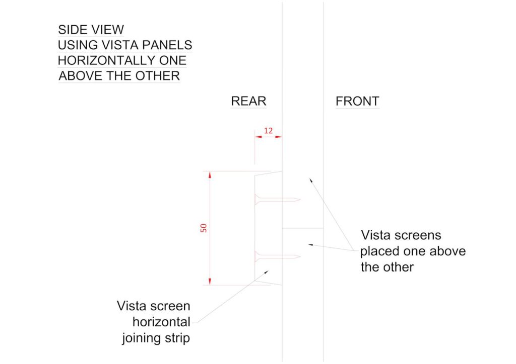 Vista Screen Horizontal Joining Strip - The Garden Trellis Company
