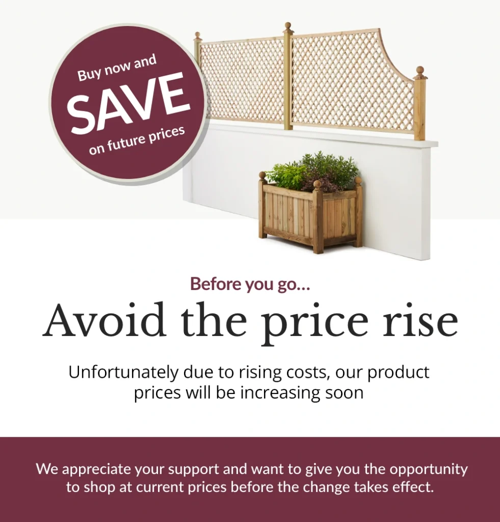 Open Square Trellis Panel (70mm Gap) - The Garden Trellis Company