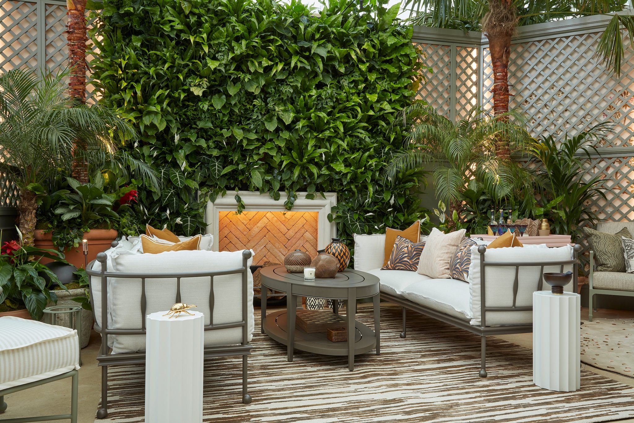 Bespoke decorative trellis at WOW!house - The Garden Trellis Company