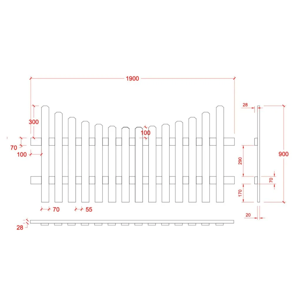 Picket Fencing | Rounded & Pointed Topped Picket Fence