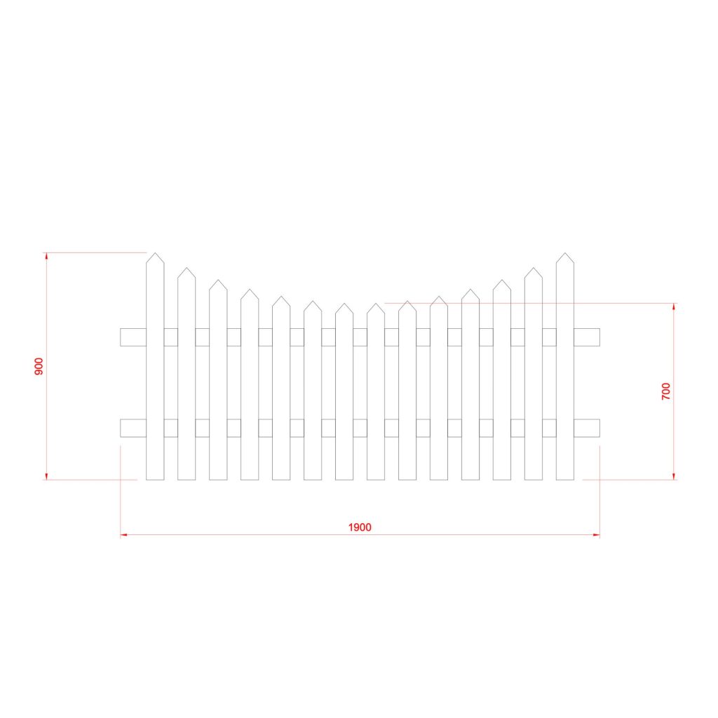 RHS Prestige Concave Pointed Top Picket Fence Panels - The Garden ...