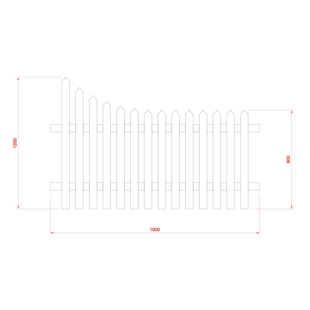 RHS Prestige Curve Down Pointed Top Picket Fence Panels - The Garden ...