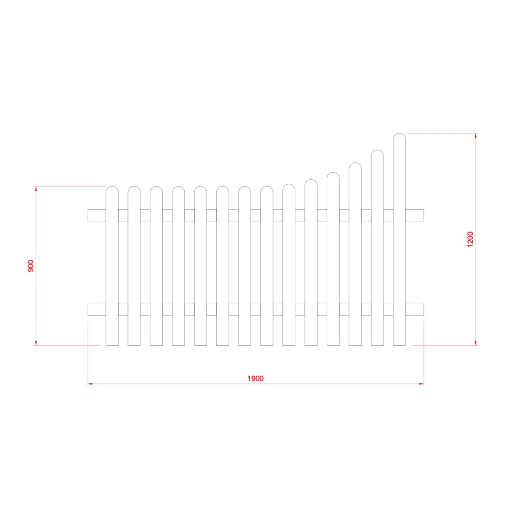 RHS Prestige Curve Down Rounded Top Picket Fence Panels - The Garden ...